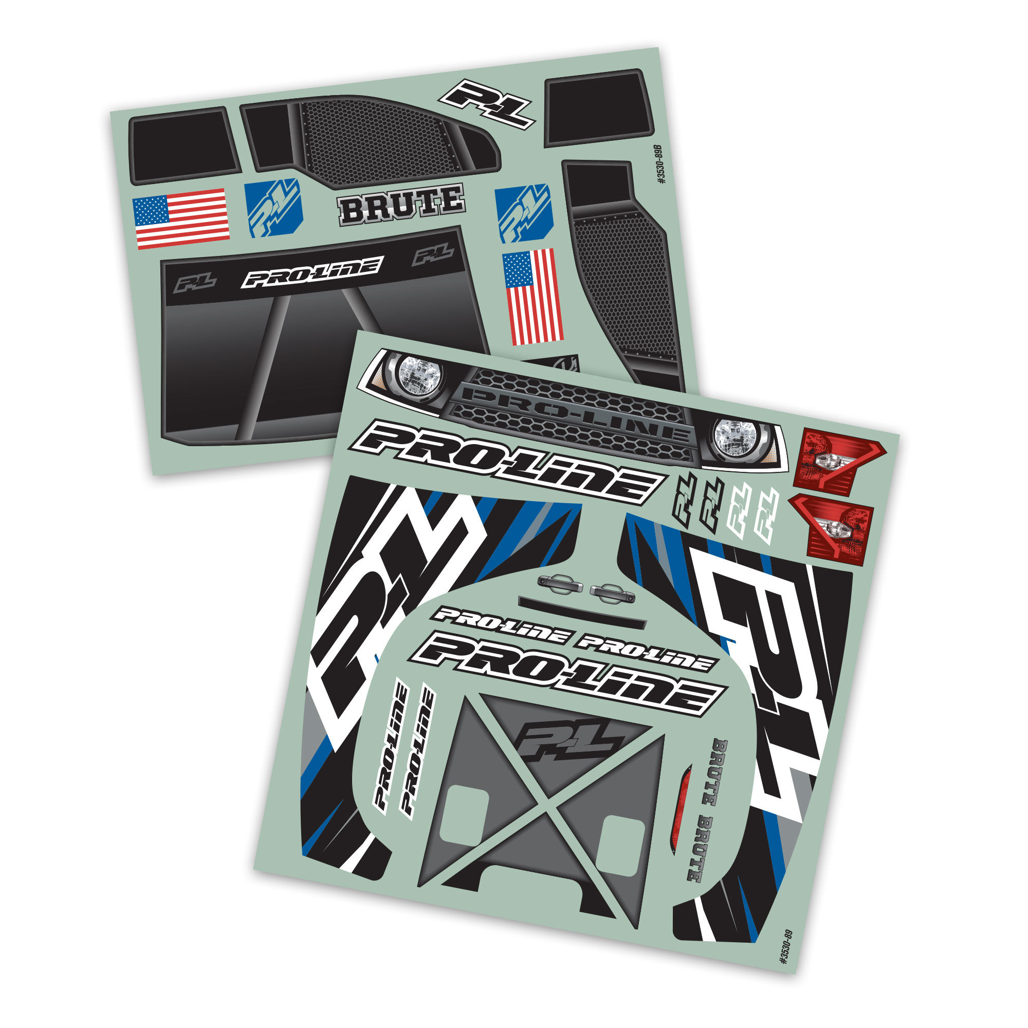Pro-Line Racing 1/8 Pre-Cut Brute Bash Armor White Body: E Pro-Line Racing 1/8 Pre-Cut Brute Bash Armor White Body: E